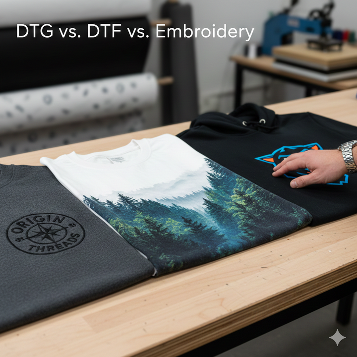DTG vs. DTF vs. Embroidery: Which is Right for Your Brand’s First Drop ...