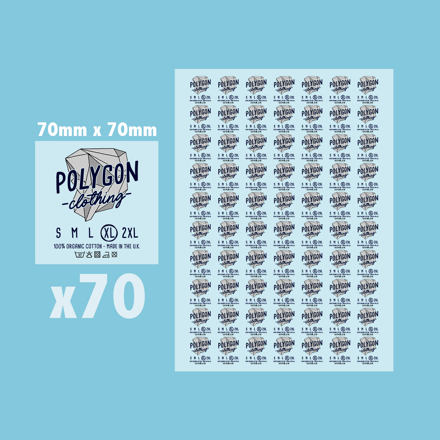 Plastisol transfer paper | x70 DT F Cold Peel Transfers, 70mm (W) x ...